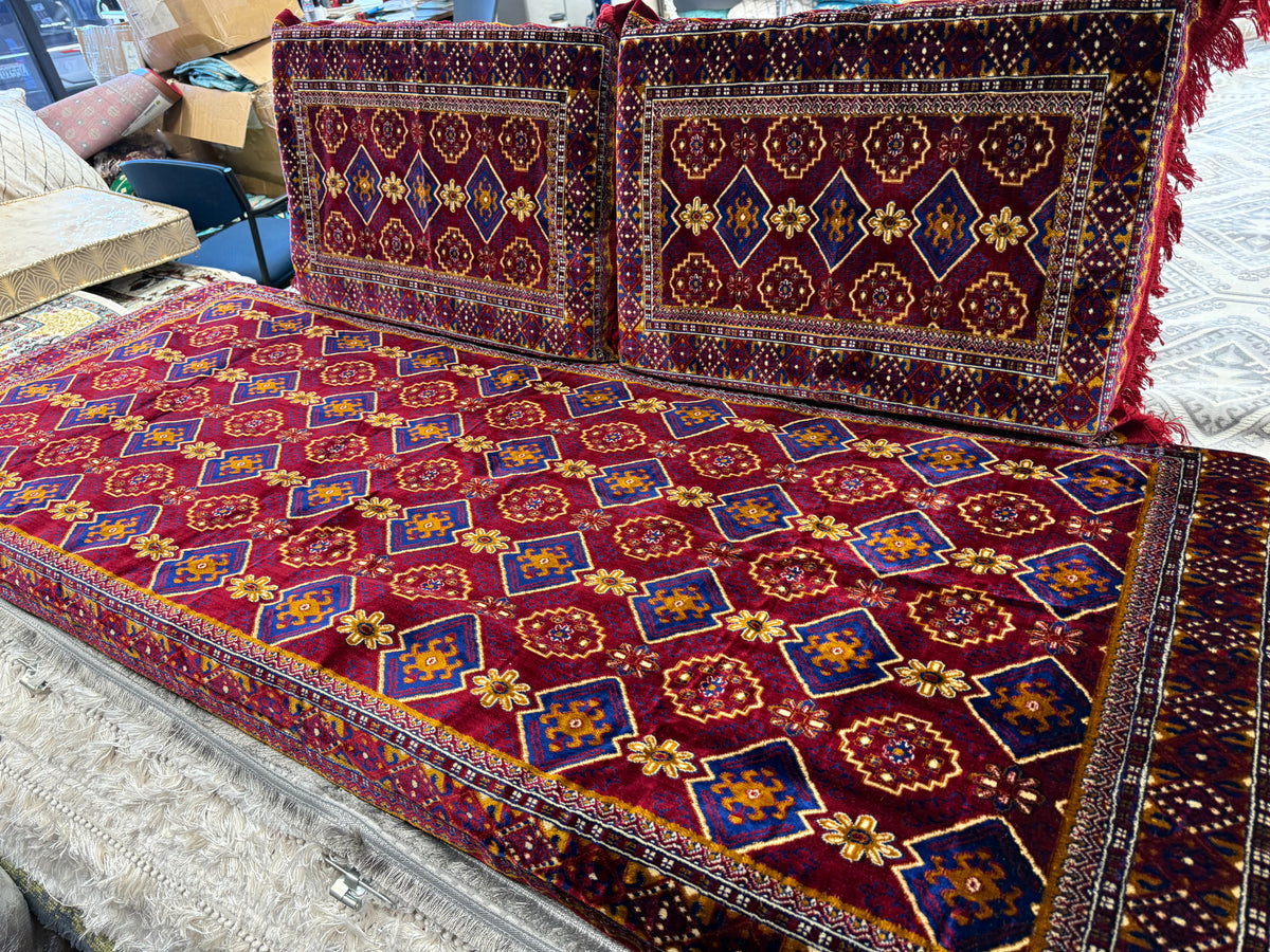 Red Traditional New Afghan Toshak Set Cover – Stylish Rugs & Carpets ...